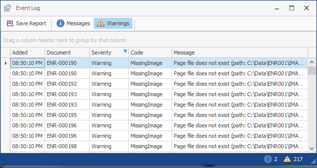 Viewing Errors | ReadySuite® | Load File Tool