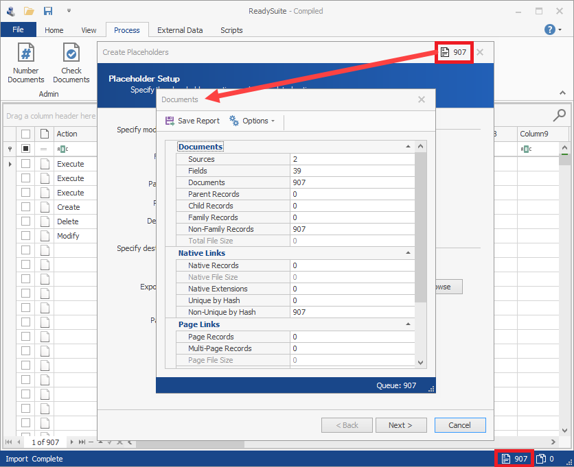 Queue Count | ReadySuite® | Load File Tool