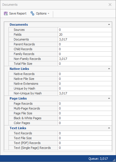 Data Summary | ReadySuite® | Load File Tool